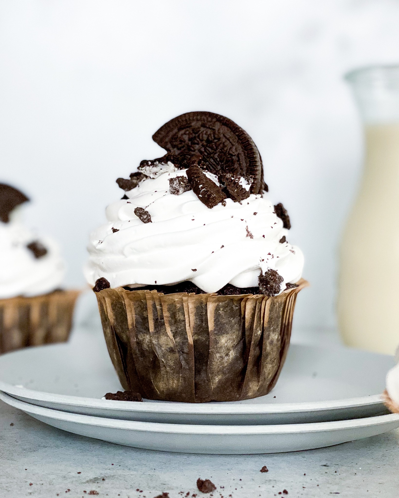 Oreo Cupcakes - Veganske chokolademuffins med oreo