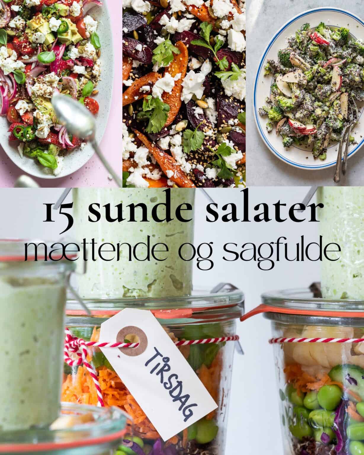 15 Sunde salater - Opskrift på lækre og mættende salater