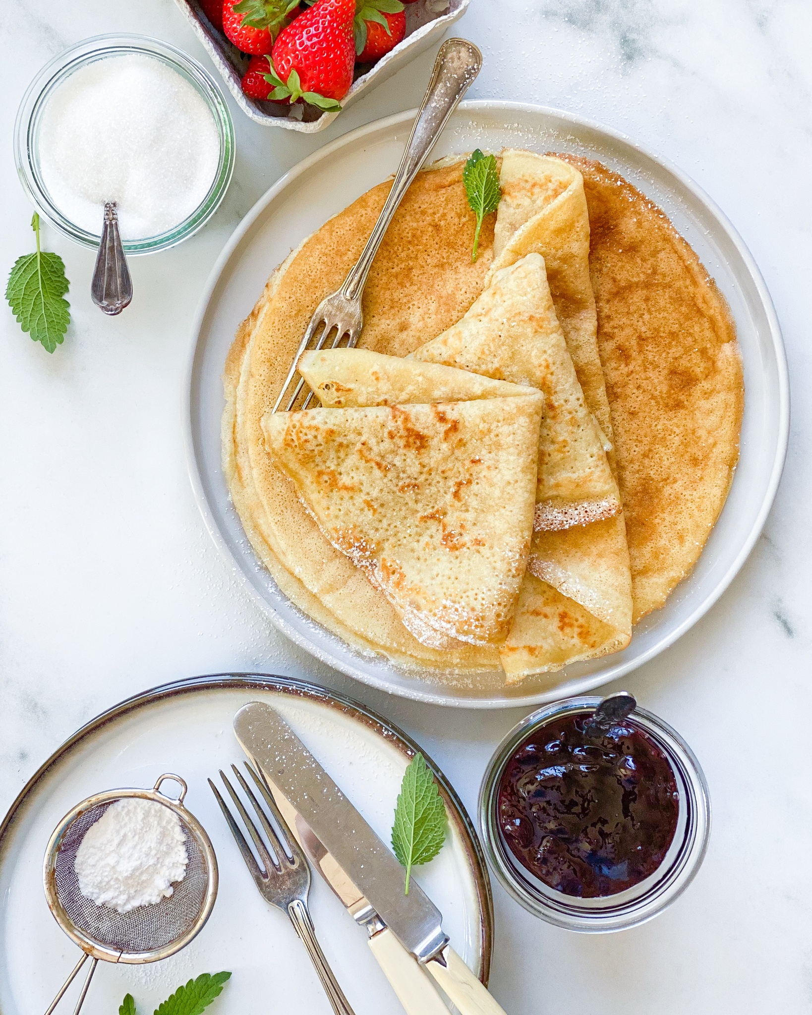 Veganske Pandekager - Klassiske tynde pandekager uden æg