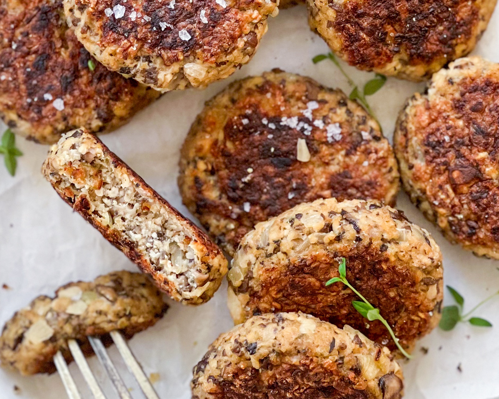 Veganske Frikadeller - Lækre veganske frikadeller med champignon
