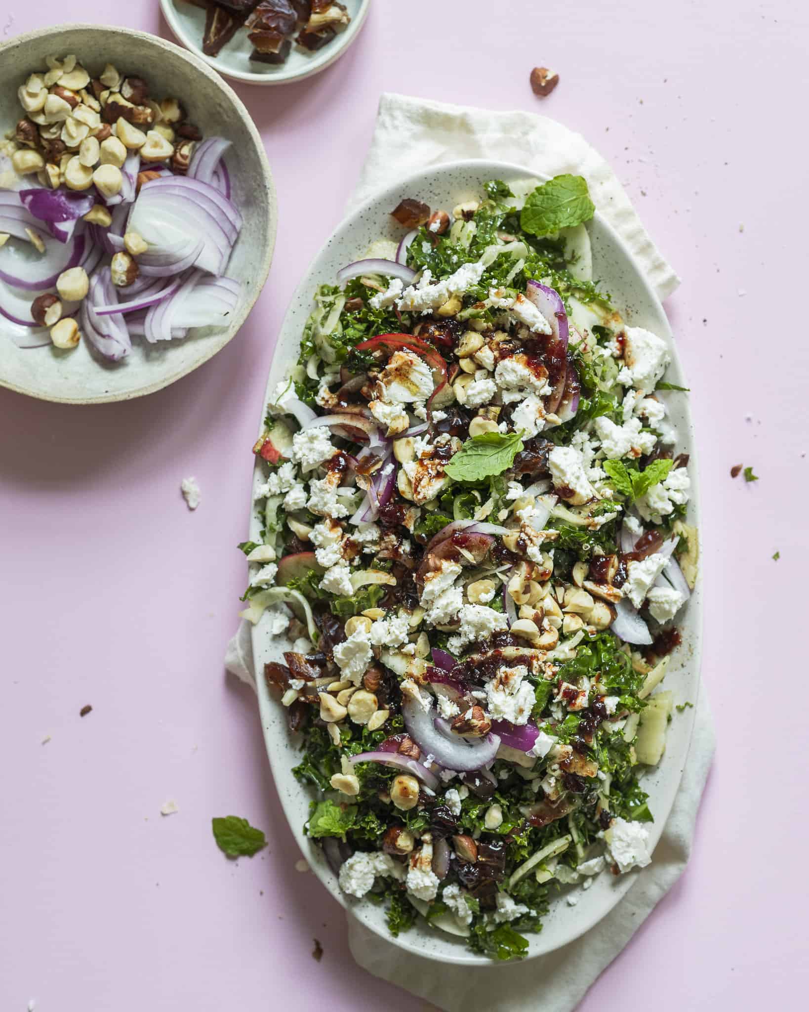 Julesalat med grønkål og vaniljedressing - Nem salat til jul