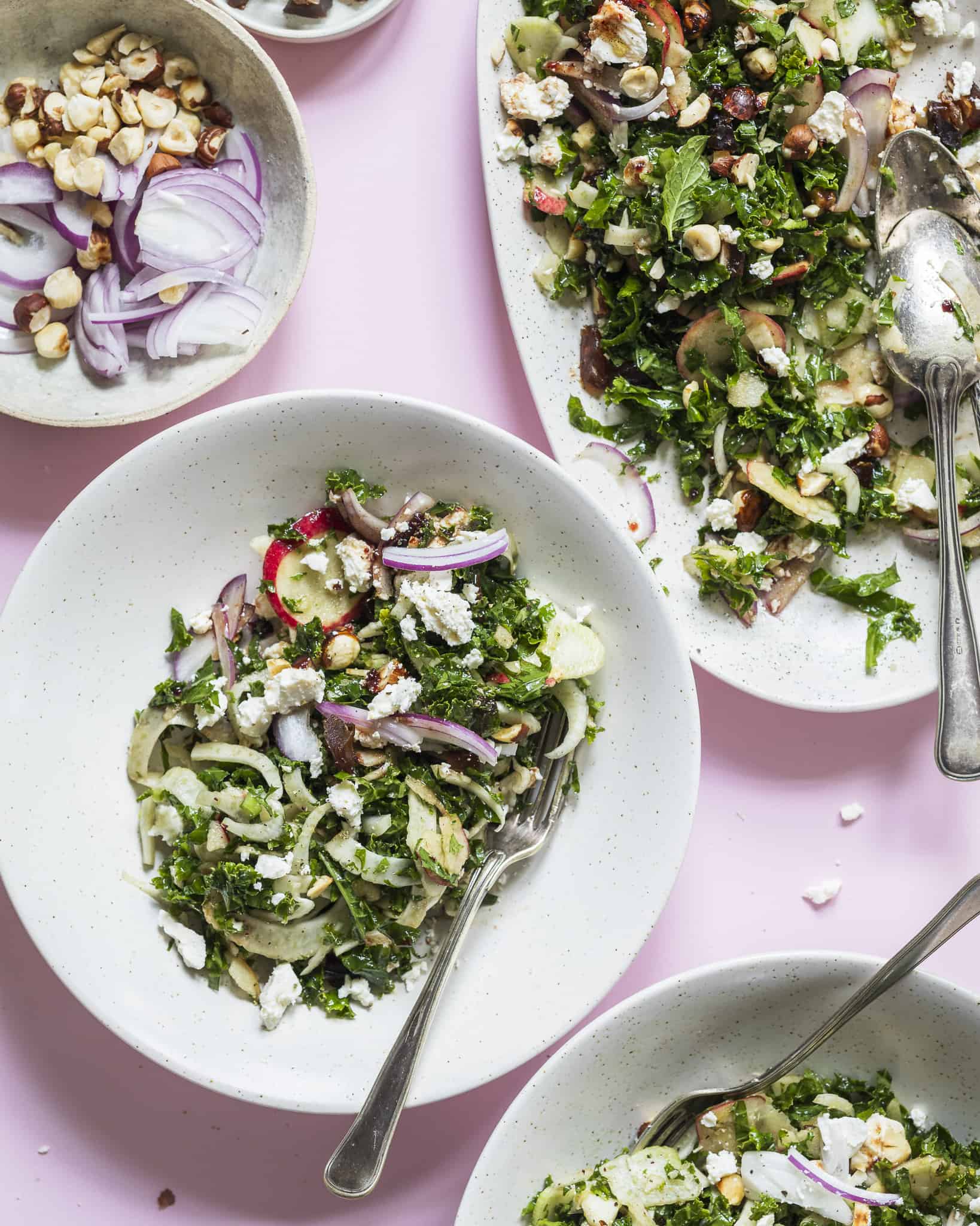 Julesalat med grønkål og vaniljedressing - Nem salat til jul