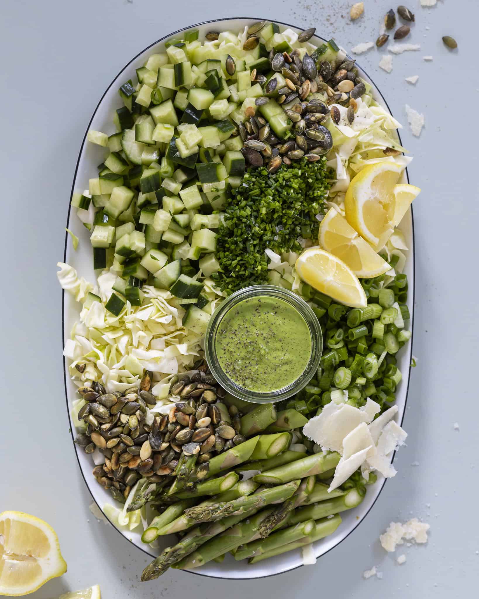 Green goddess salat - Sund grøn salat med cashewdressing